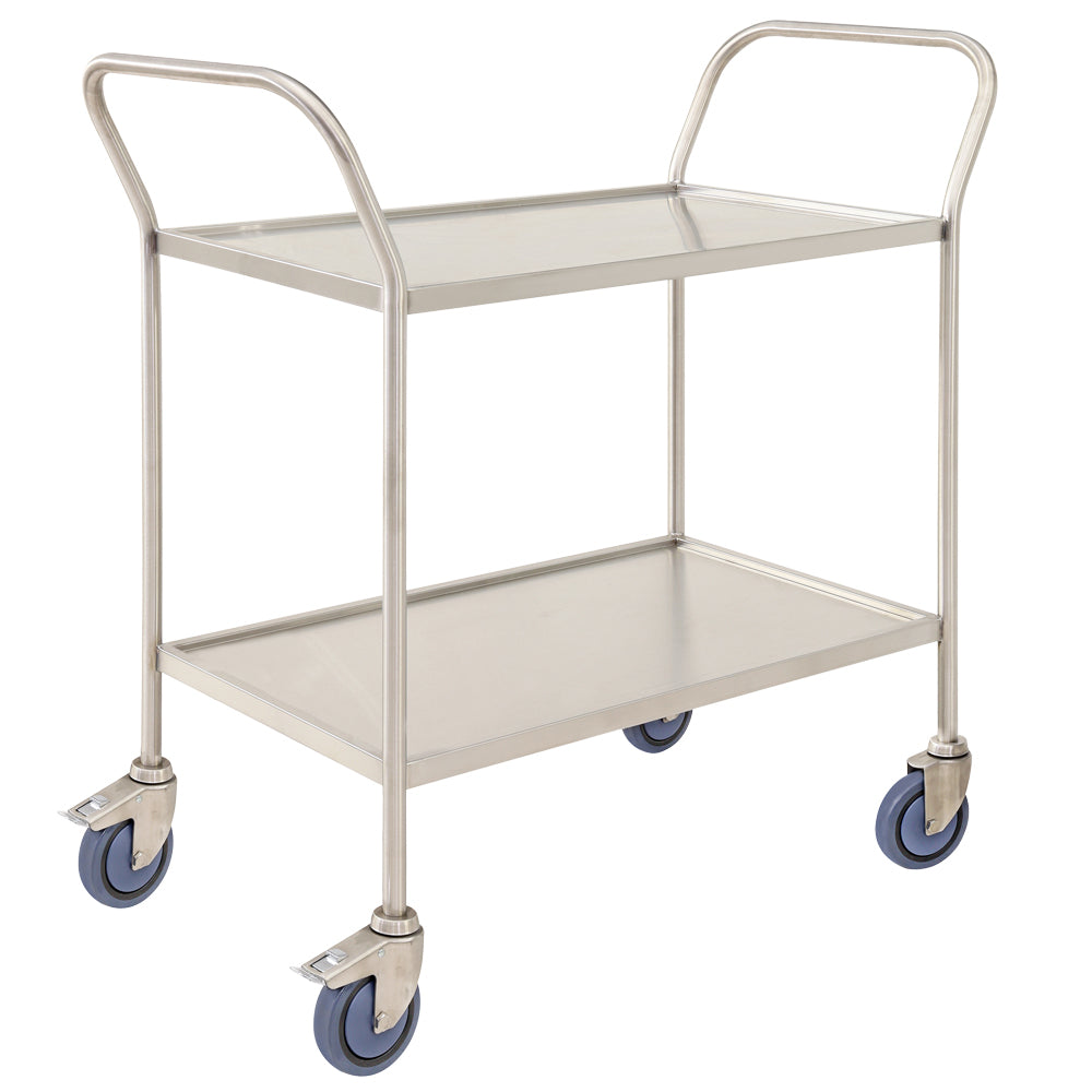 Stainless Steel 2 Tier Trolley — Durolla Trolleys